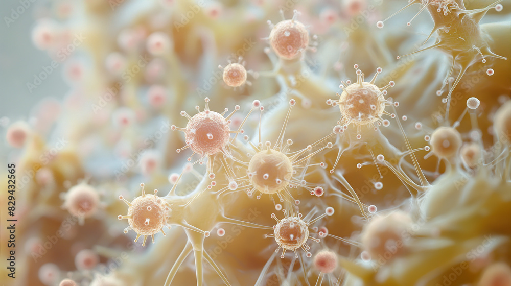 Microscopic image of the scalp showing the dandruff-causing fungus ...