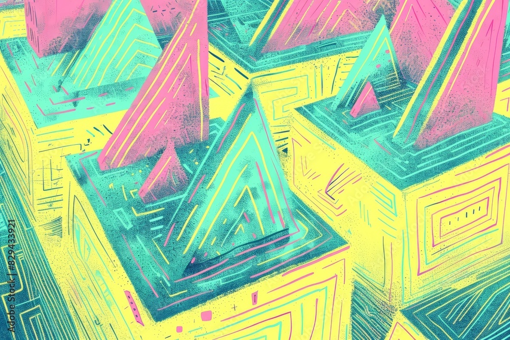 Digital graffiti - digital abstract art computer generated but made to ...