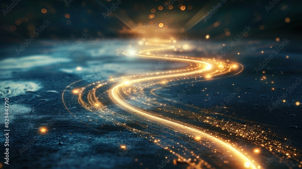 Intertwining pathways of light leading towards a common destination ...