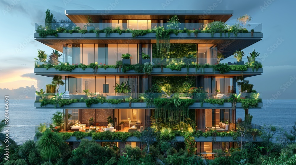 Energy efficient office building: High-rise office building with green ...