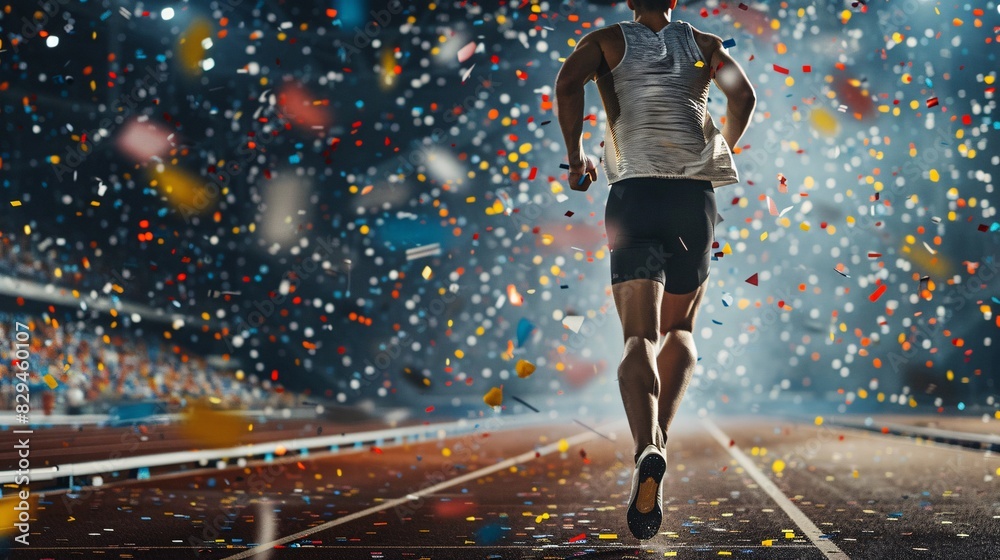 A dynamic sports photograph capturing the exhilaration and ...