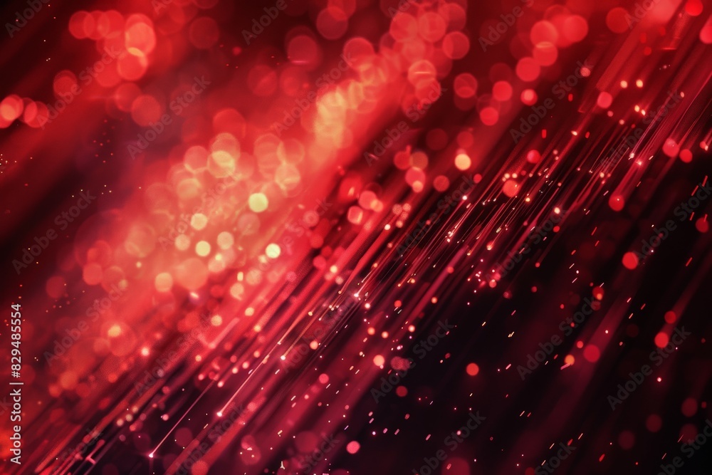Red Wavy Satin glass Background Neon Lighting red abstract background ...