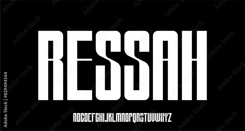 BOLD CONDENSED FONT FOR POSTER AND HEADLINE TYPEFACE Stock Vector ...