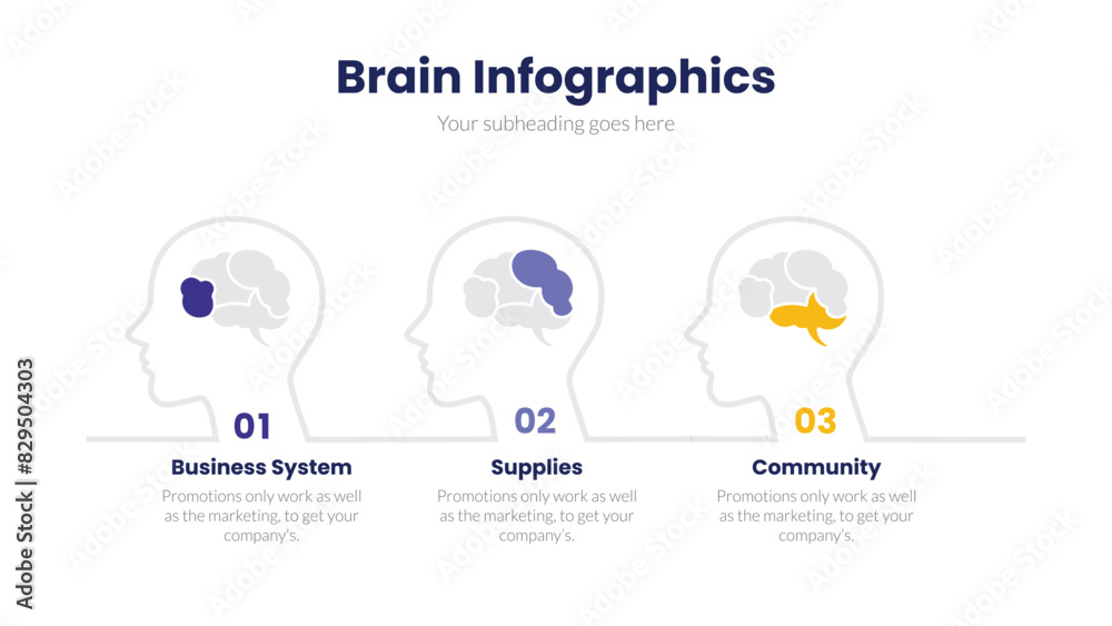 Creative Business and Marketing human brain infographic concept lobe ...