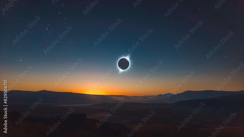 Solar Eclipse at Its Peak - Mesmerizing Halo Effect and Ethereal ...