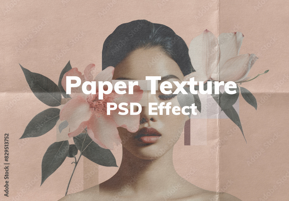 Paper Wrinkle Texture Effect With Generative AI Stock Template | Adobe ...