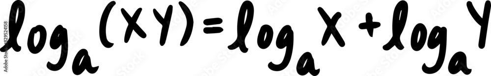 logarithm formulas math handwritten Stock Vector | Adobe Stock