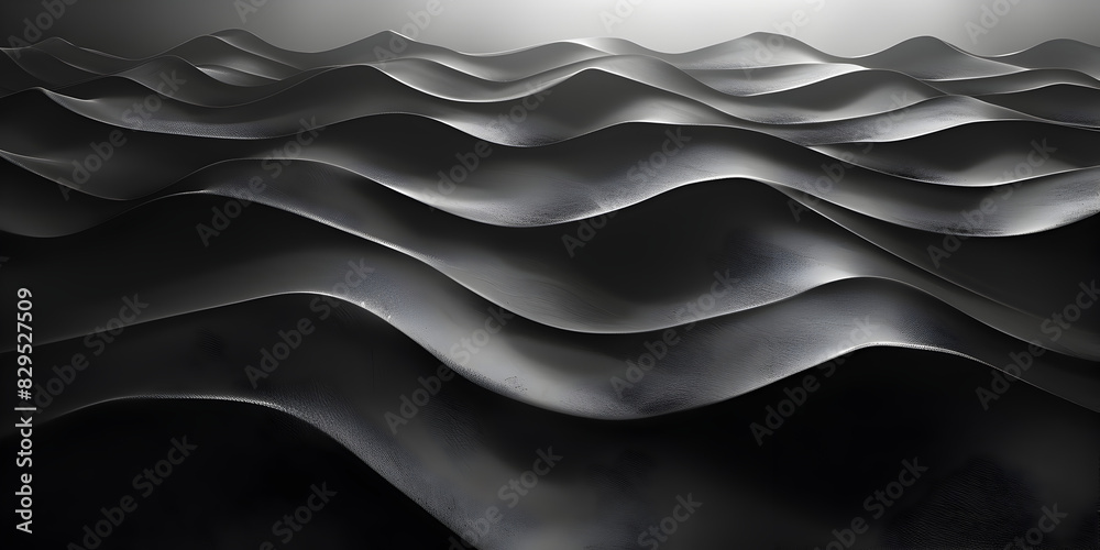 Elegant Abstract Black Wave on Dark Background with Diagonal Wave Line ...