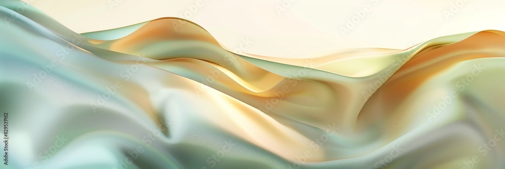 gold , siver gradient, curved shape, white background, 3d render ...