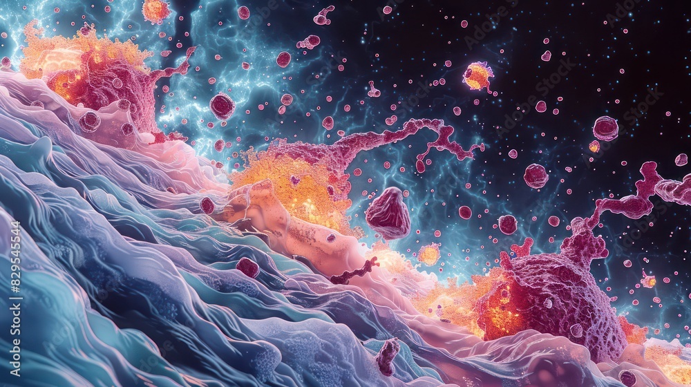 Visual representation of cholesterol and its impact on the body. Stock ...