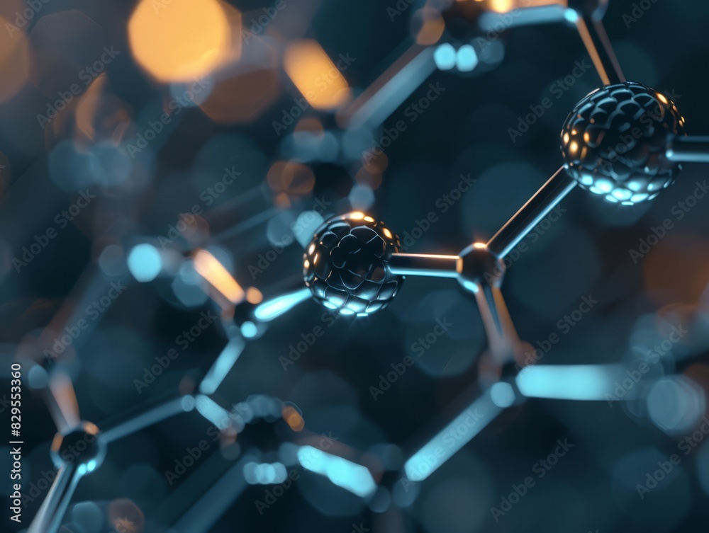 Hexagonal Graphene Structure Revealing Atomic Lattice of Carbon Atoms ...
