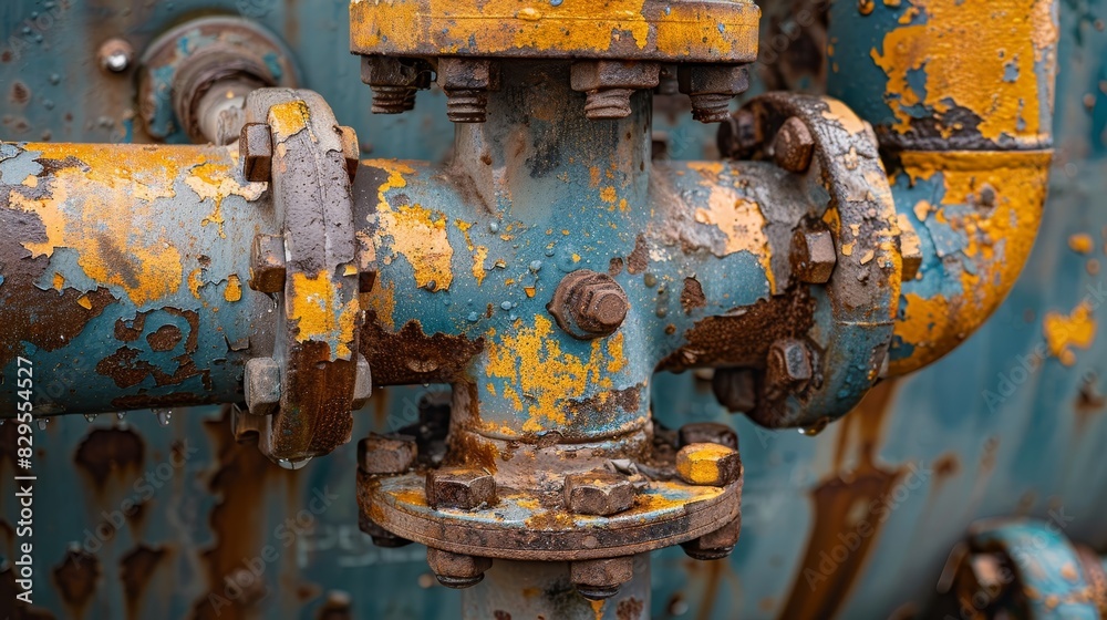 Close-up of the connection point between the hose and sewage truck ...