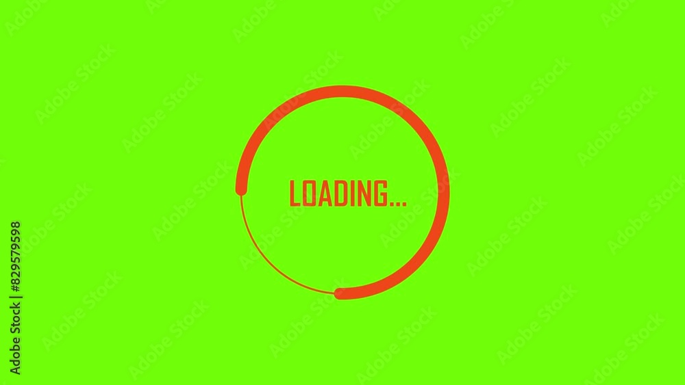 Animated loading wheel with loading text, animation of spinning load ...