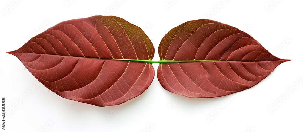 Isolated on a white background a Broad Leaf Mahogany Swietenia ...