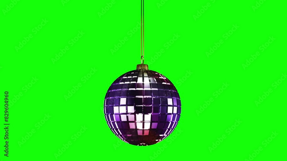 Spinning Disco Mirror Ball With Colorful Flashing Light Reflections ...