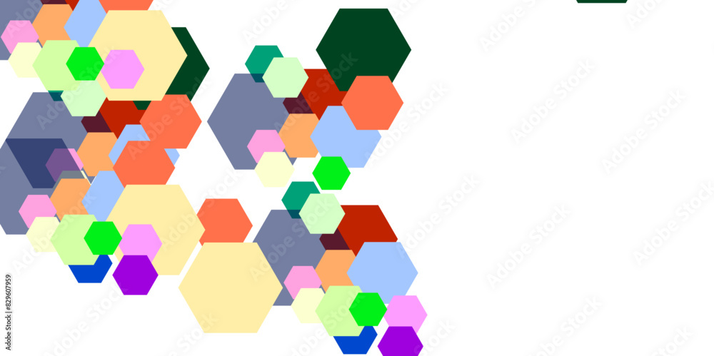 Vector hexagon banner design background with hexagon pattern. Digital ...