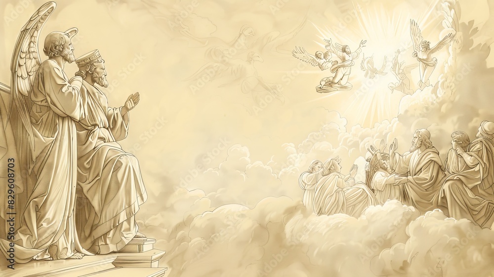 Biblical Illustration: John's Vision of Heaven, Throne of God, Angels ...