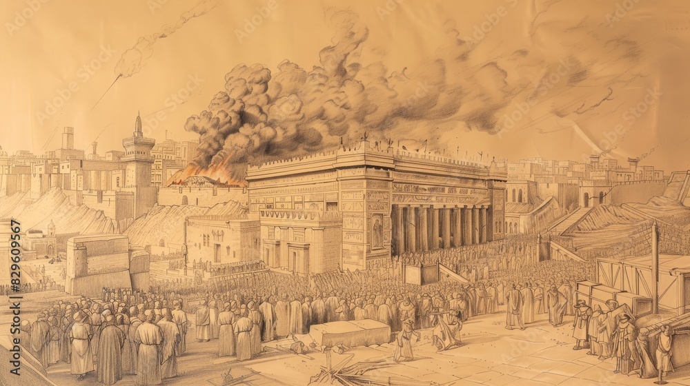 Biblical Illustration: The Fall of Jerusalem, Babylonians Conquer ...