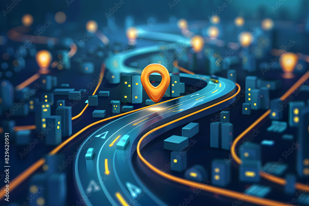 illustration of IT roadmap modern technology and innovative processes ...