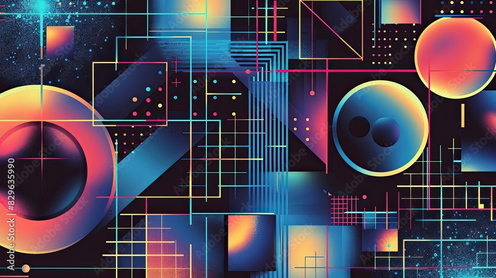 Techno-inspired geometric patterns. --ar 16:9 Job ID: ed77dfcb-0ff1 ...