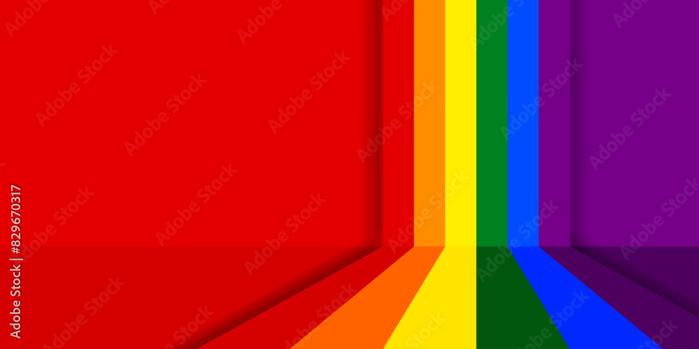 Rainbow Flag Shadow. Celebrate lgbt pride month with colorful rainbow ...