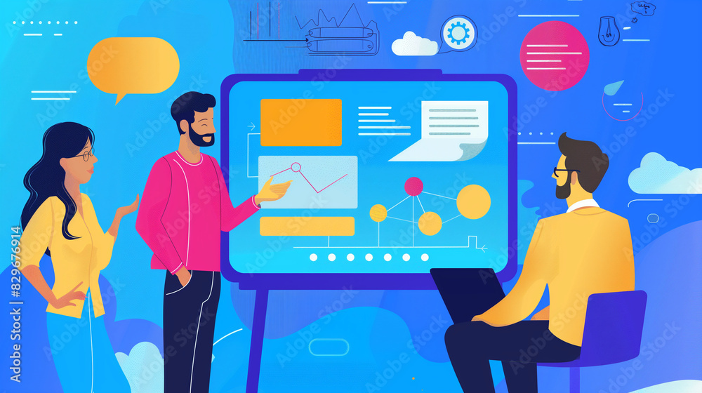 Interactive feedback session led by a business coach, with a ...