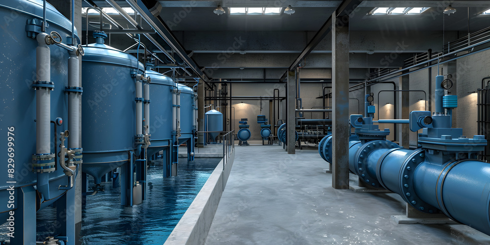 Purification System Industrial Water Filtration and Distribution Plant ...