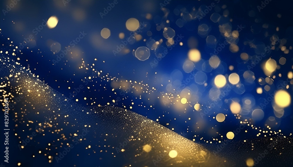 abstract background with Dark blue and gold particle texture Dark blue ...