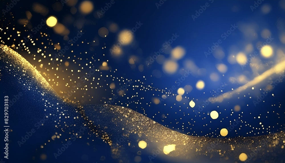 abstract background with Dark blue and gold particle texture Dark blue ...