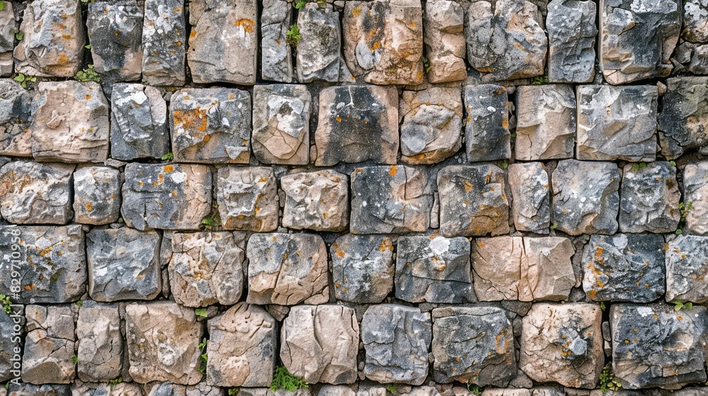 Adobe Stock: Large Old Stone Blocks Form A Rustic Retaining Wall ...
