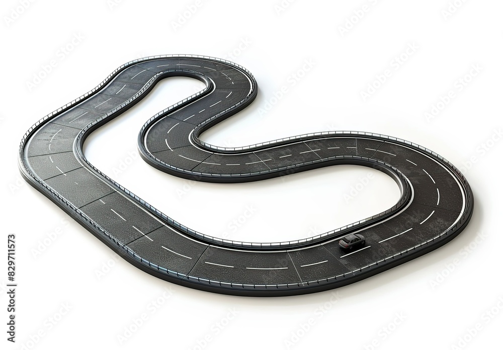 3D rendering of infinity symbol road in adventure route concept ...