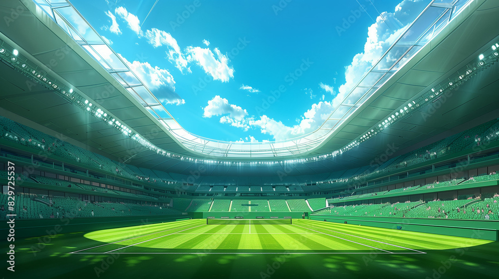 Iconic wimbledon centre court with sky background Stock Photo | Adobe Stock