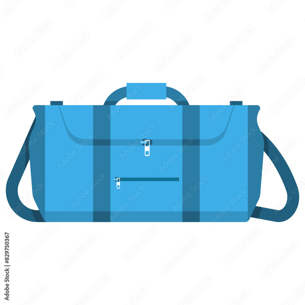 Outdoor duffle bag vector cartoon illustration isolated on a white ...