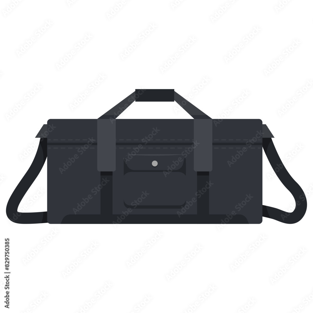 Travel duffle vector cartoon illustration isolated on a white ...
