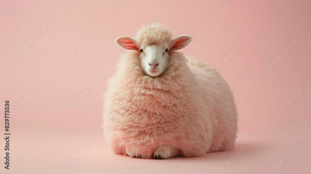 Cute pink sheep The cuteness of animals with beautiful fur and the ...