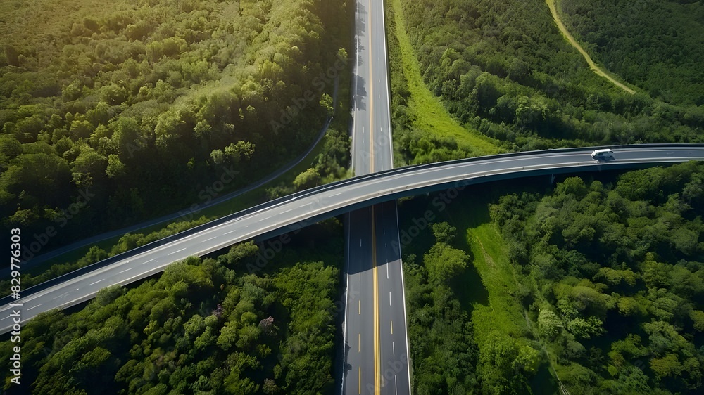 Capture stunning aerial views of modern highways, witness breathtaking ...