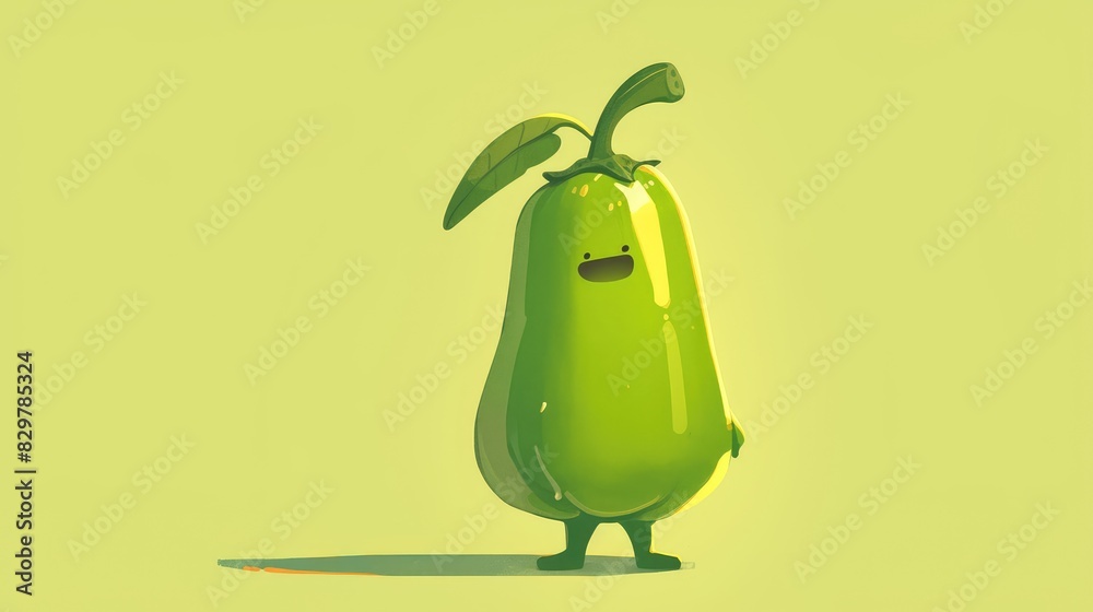 Meet Pepper the hilarious cartoon green pepper character standing out ...