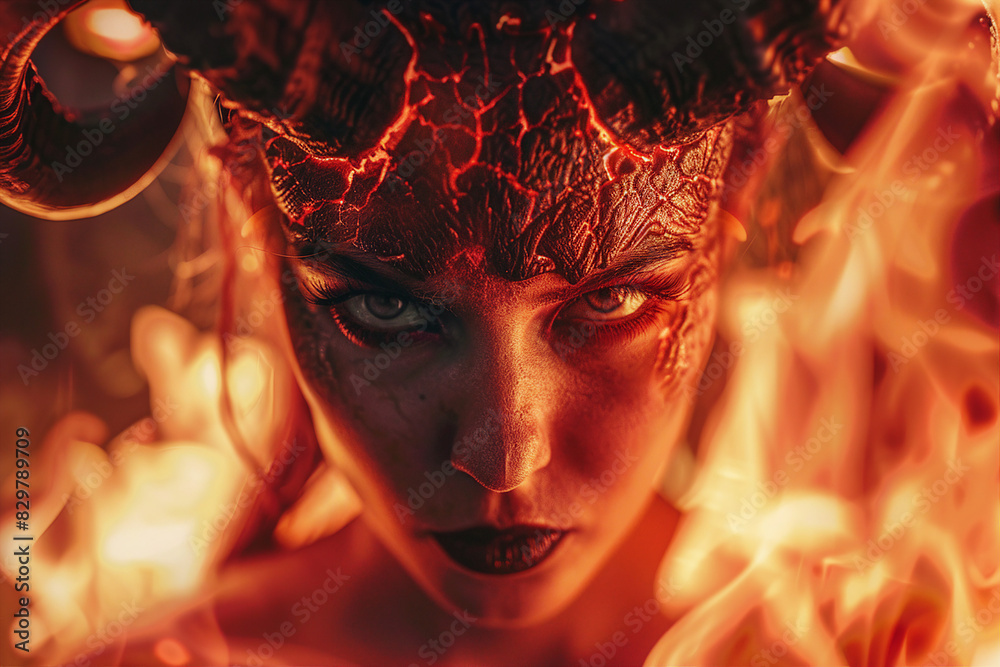 AI generated portrait of evil supernatural being satans from hell Stock ...