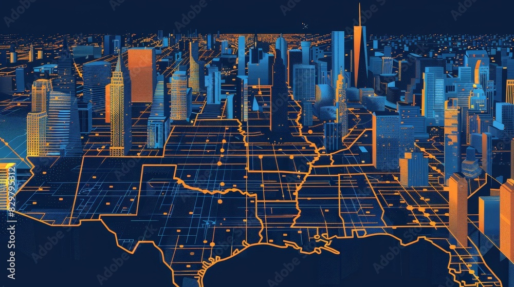 Illustrate a map showing the most desirable real estate markets in the ...