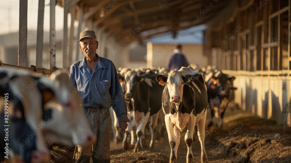 On a dairy farm, the day starts early with the milking of cows. The ...