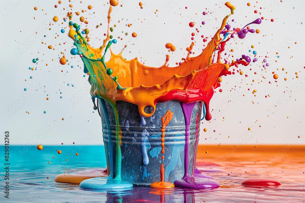 splash of paints, Immerse yourself in a burst of creativity with a wall ...