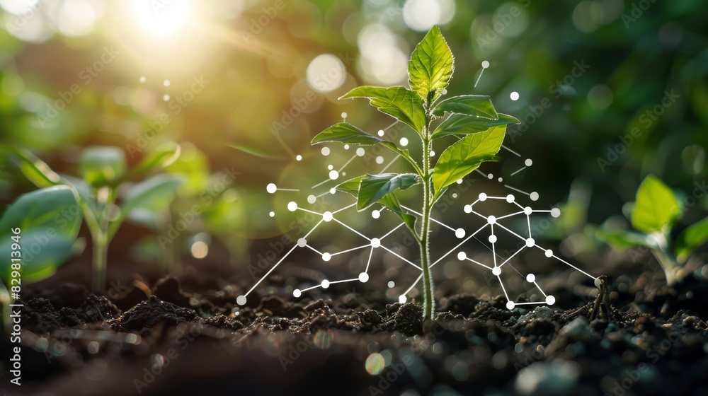 A composite image showing the chemical structure of various nutrients ...