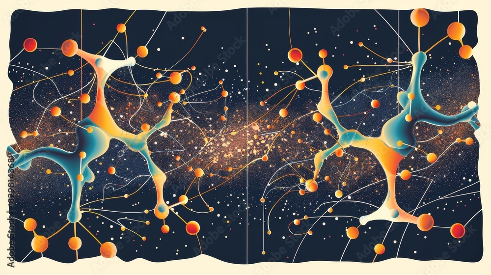A detailed diagram of the molecular structure of GABA (gamma ...