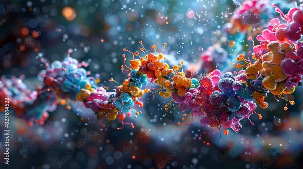 A detailed illustration of an enzyme-substrate complex, depicting the ...