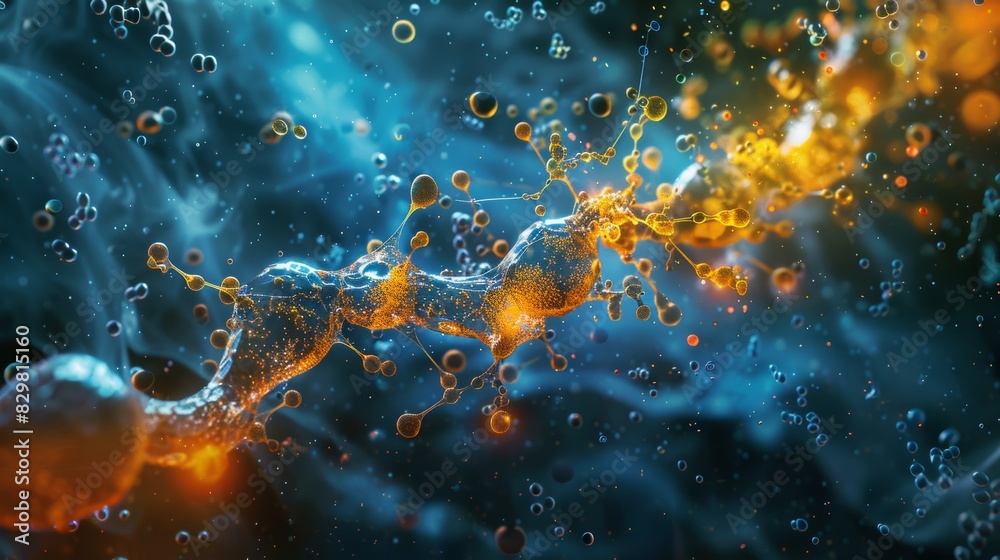 A graphic representation of a molecular bond breaking and reforming ...