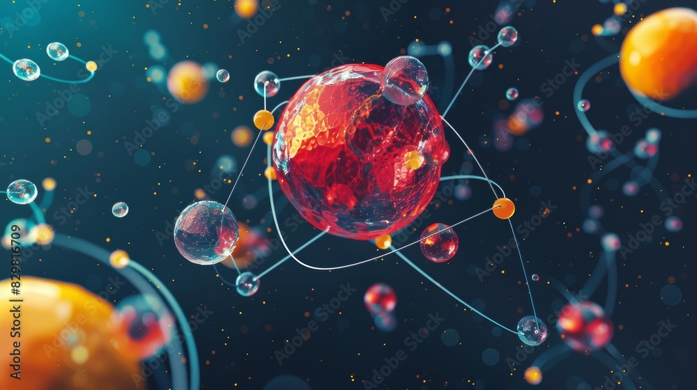 ภาพประกอบสต็อก An infographic explaining the concept of molecular ...