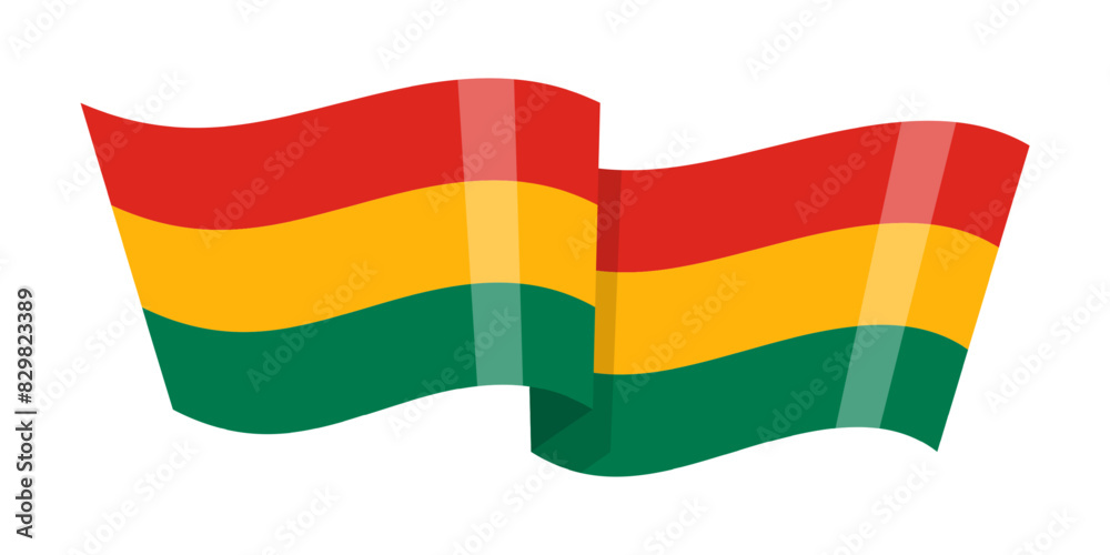 Vector illustration of Black History Month Flag on transparent ...