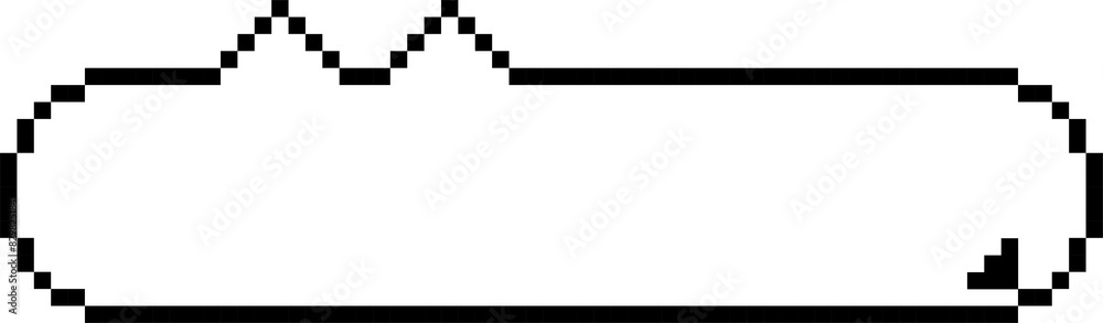 8bit retro game animal pet cat pixel text box memo speech bubble ...