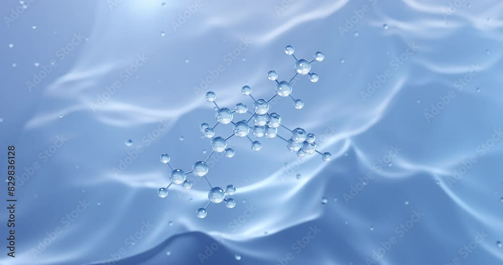 Tapentadol rotating molecular structure, 3d model of molecule, opiate ...