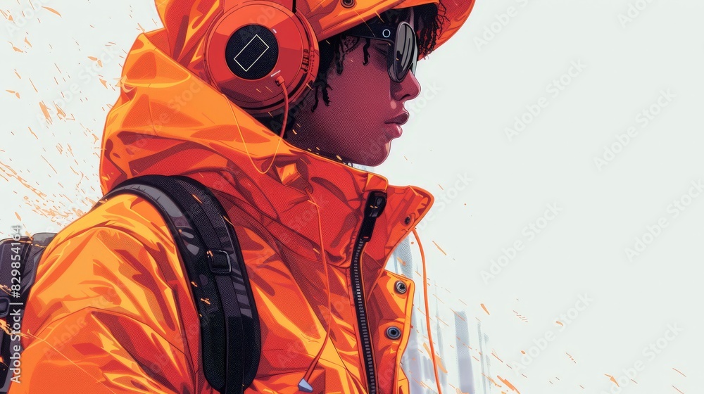 Illustrate the intersection of early 2000s fashion and technology ...